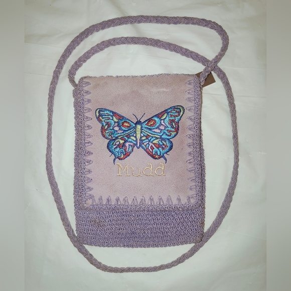 Mudd | Bags | Vintage 9s Mudd Purse Purple Knit Shoulderbag With ...